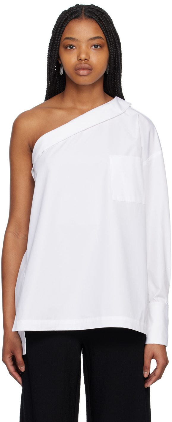 White Crisp Shirt by BITE on Sale