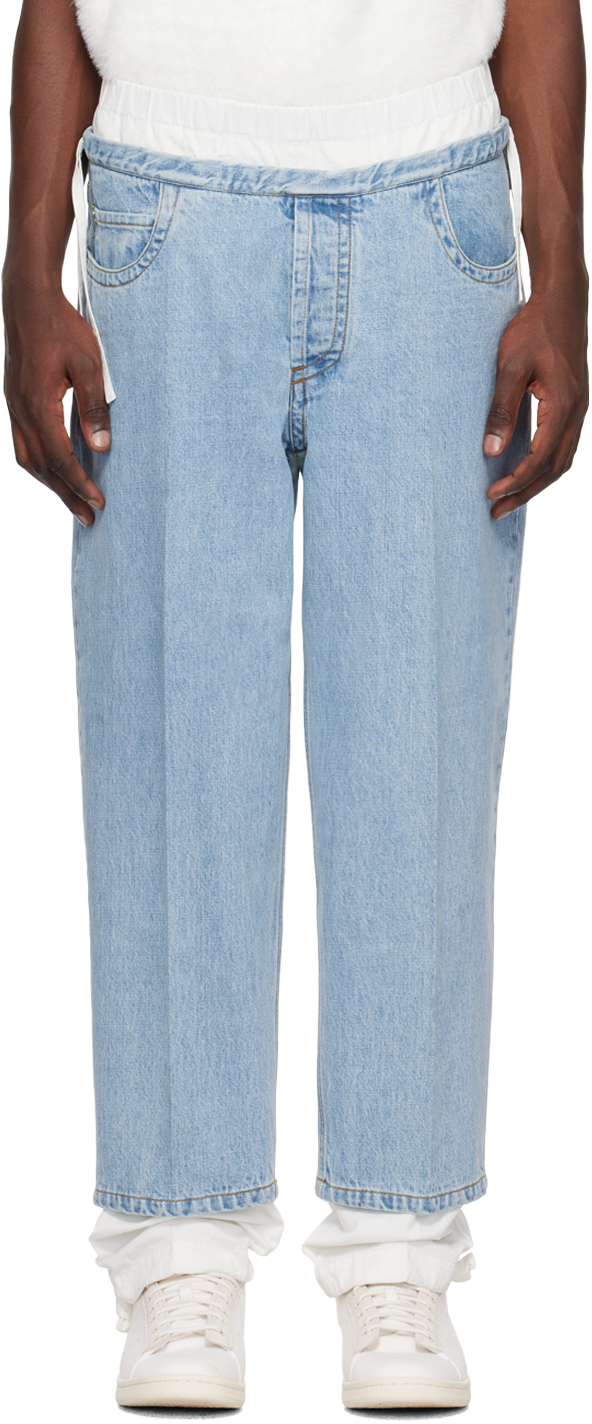 Blue Bow Jeans by Craig Green on Sale