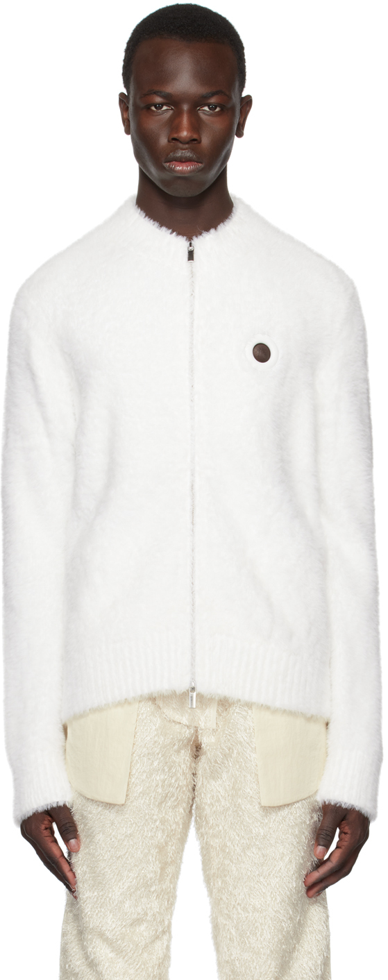 Craig Green Pull Blanc En Tricot à Poils Longs Exclusif à Ssense