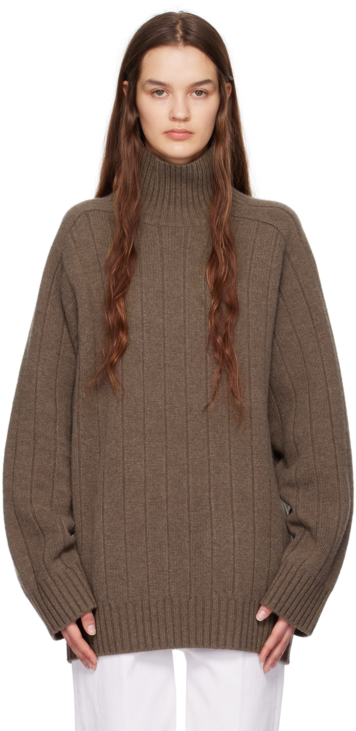 Totême: Brown Cashmere Sweater | SSENSE