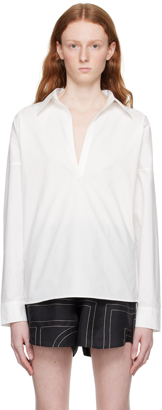 TOTEME: White Boxy Shirt | SSENSE