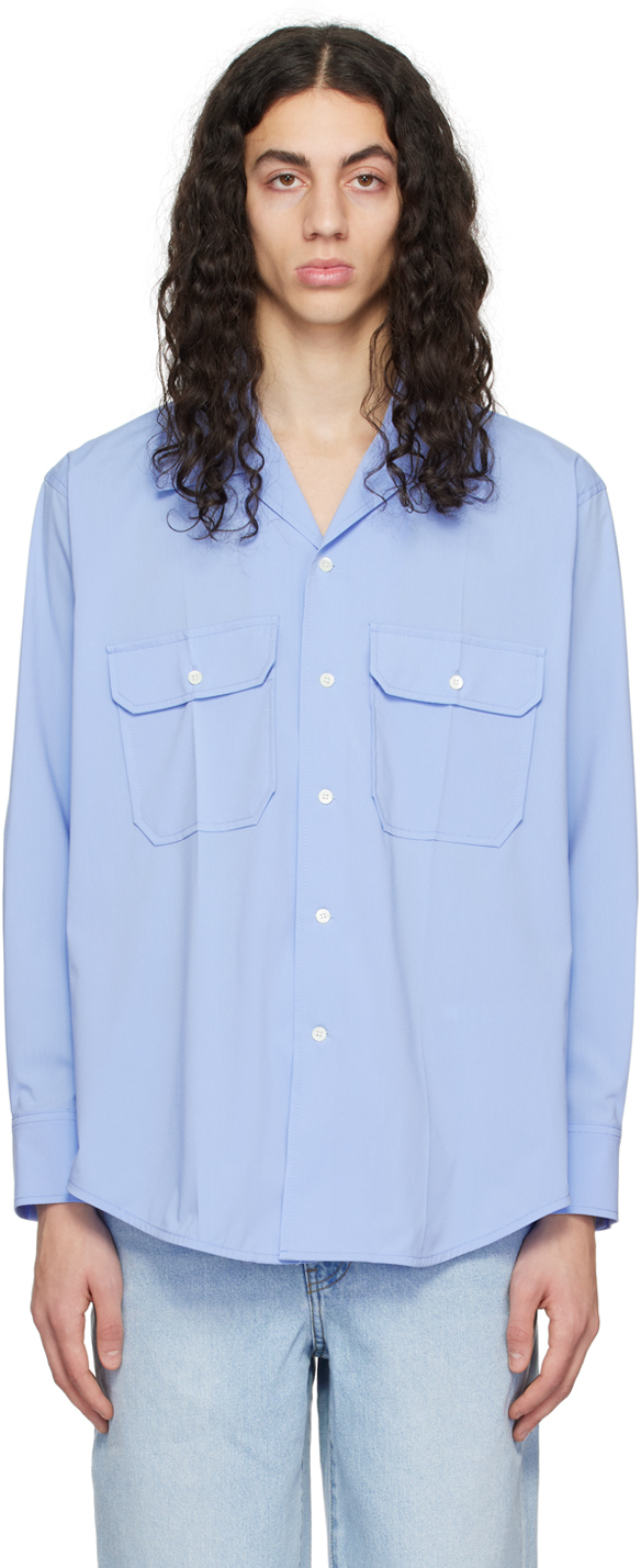 Blue Fold Shirt by Recto on Sale