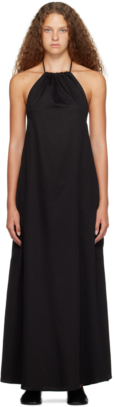 Black Yoko Maxi Dress by LESET on Sale