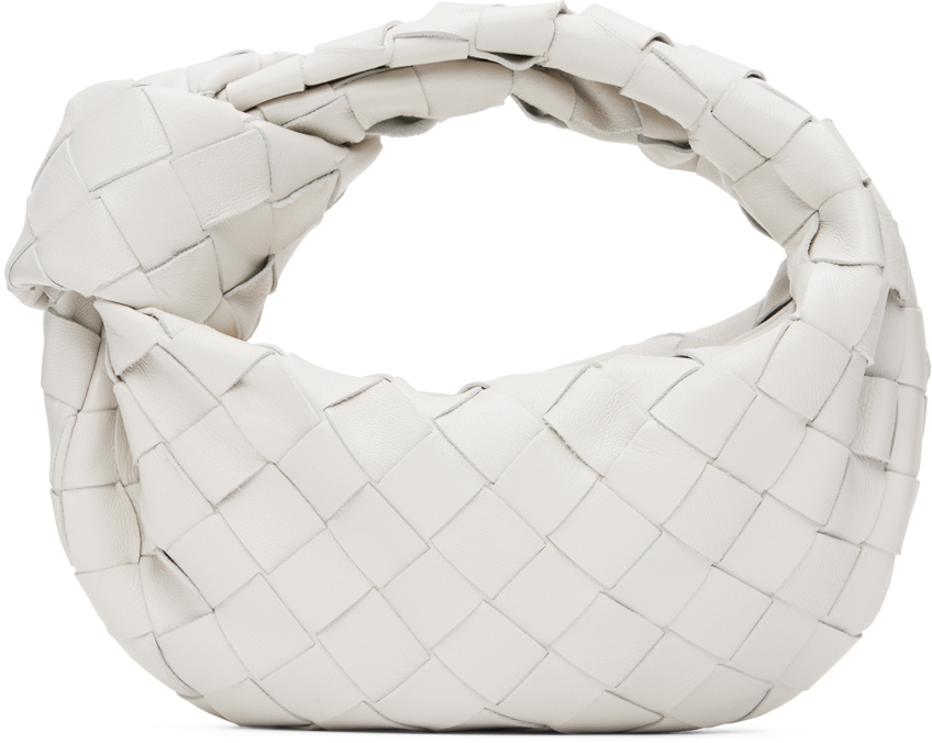 Bottega Veneta: Gray Mini Jodie Top Handle Bag | SSENSE UK