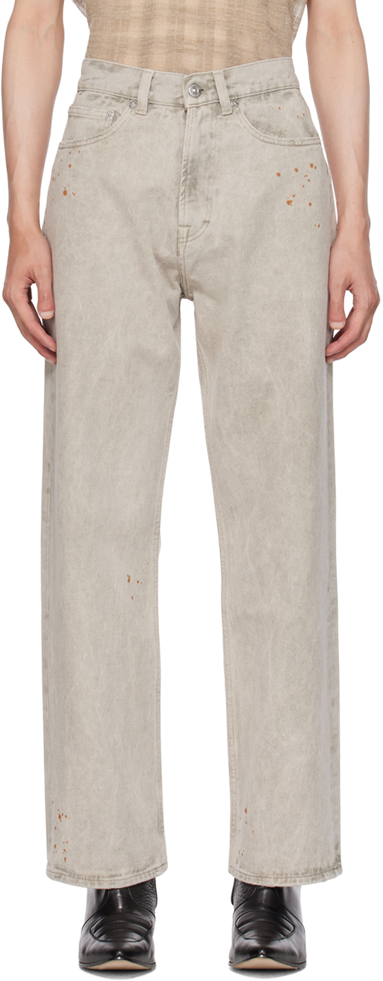 Our Legacy Gray Third Cut Jeans In Attic Wash Denim | ModeSens