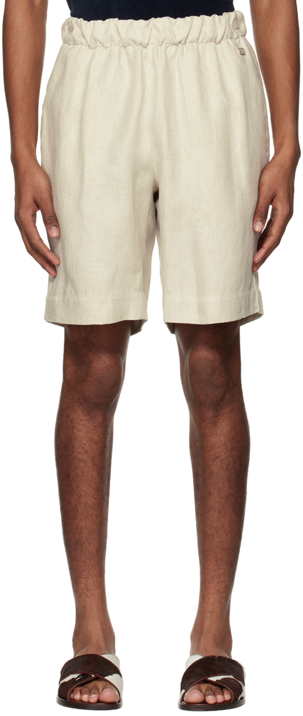 Tan Three-Pocket Shorts by Agnona on Sale