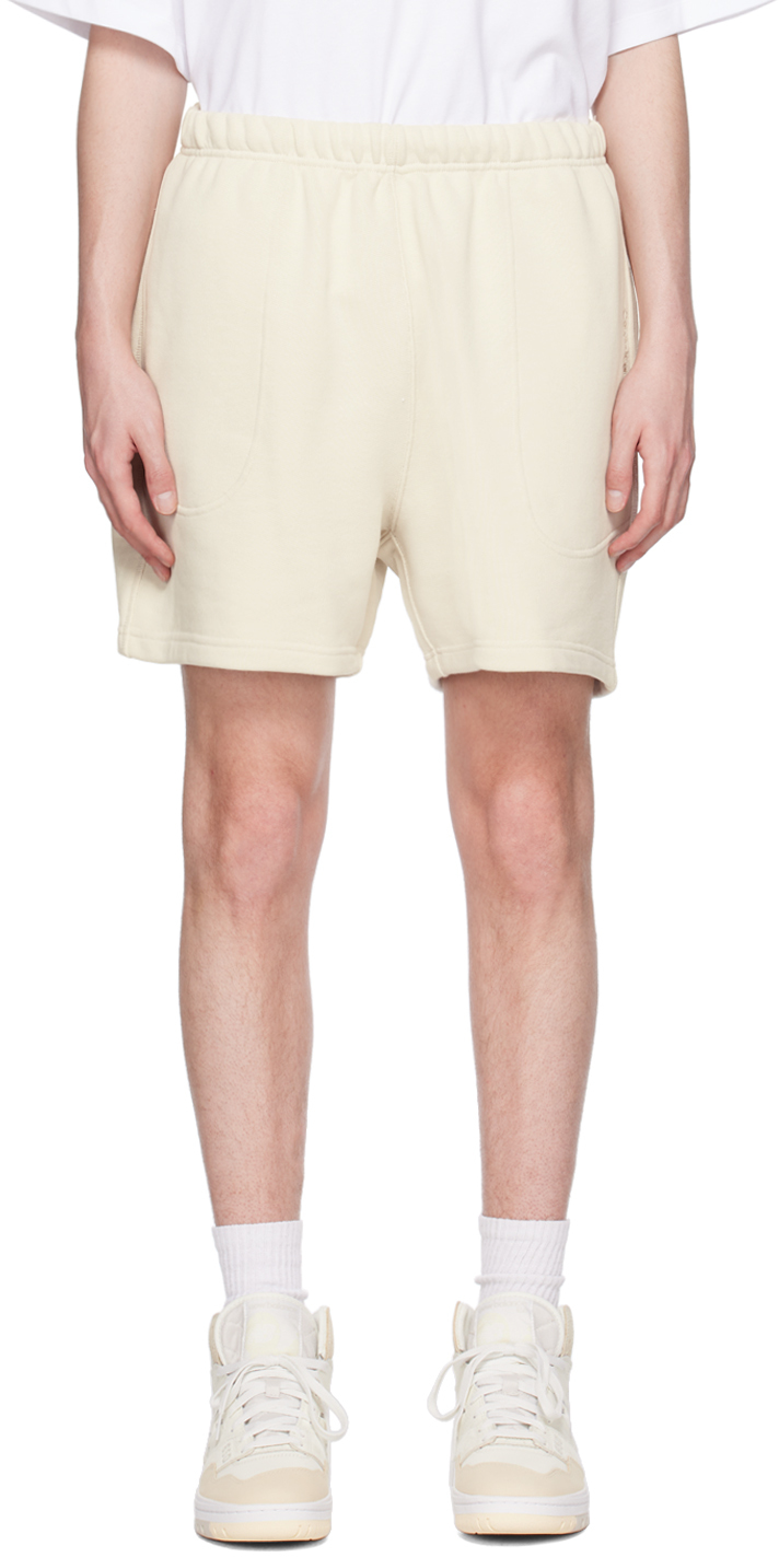 Off-White Relaxed Shorts by Calvin Klein on Sale
