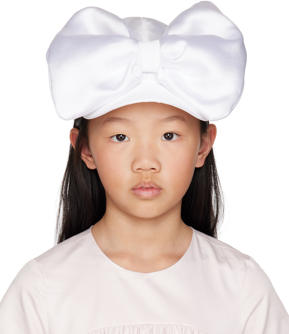 Kids White Cloud Cap by CRLNBSMNS on Sale
