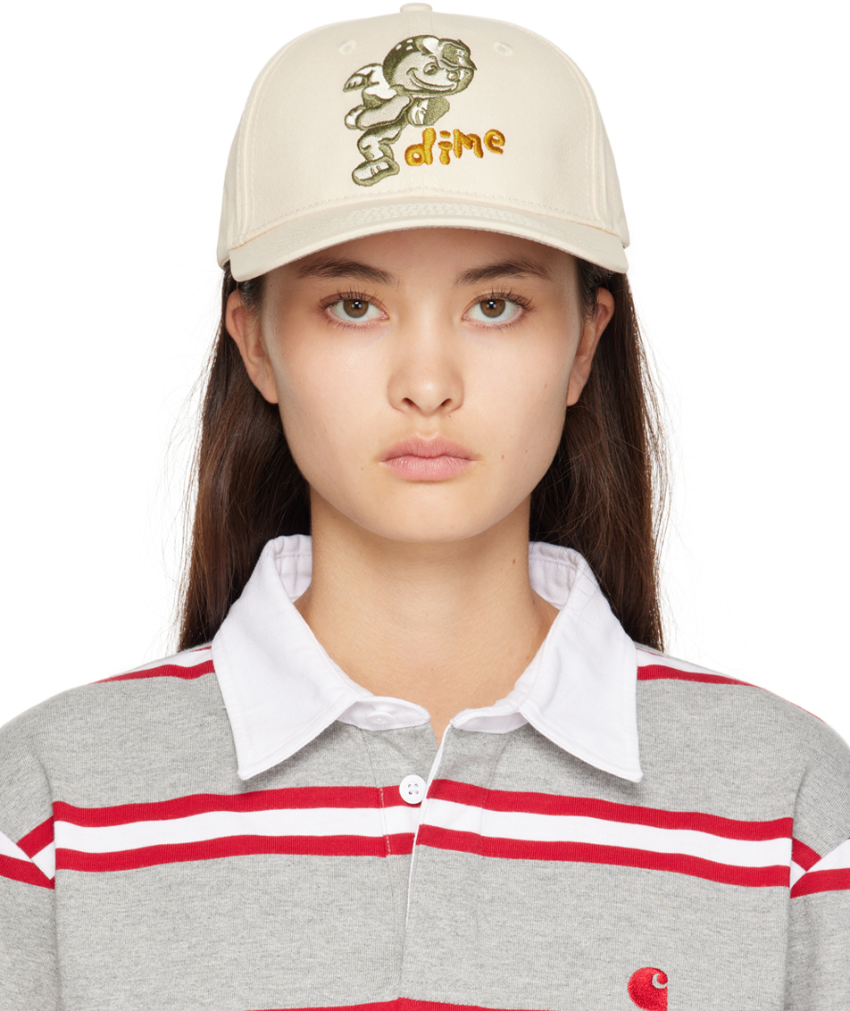 Off-White Ballboy Cap by Dime on Sale