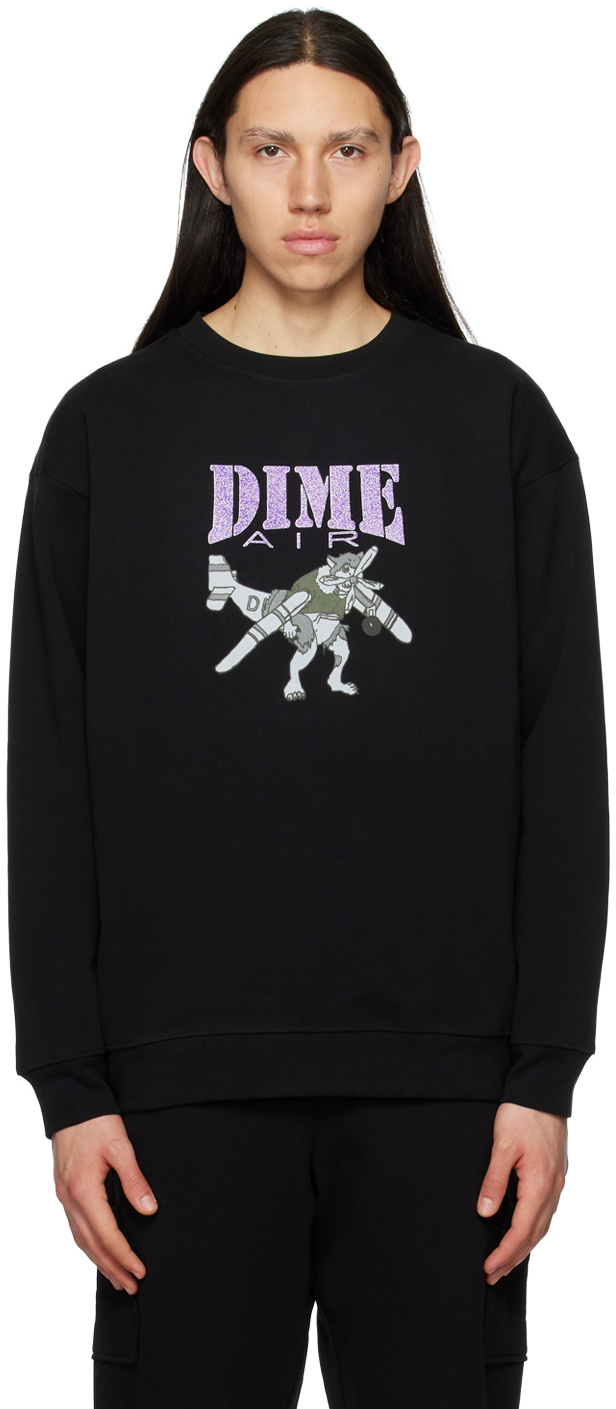 Dime: Black 'Dime Air' Sweatshirt | SSENSE UK