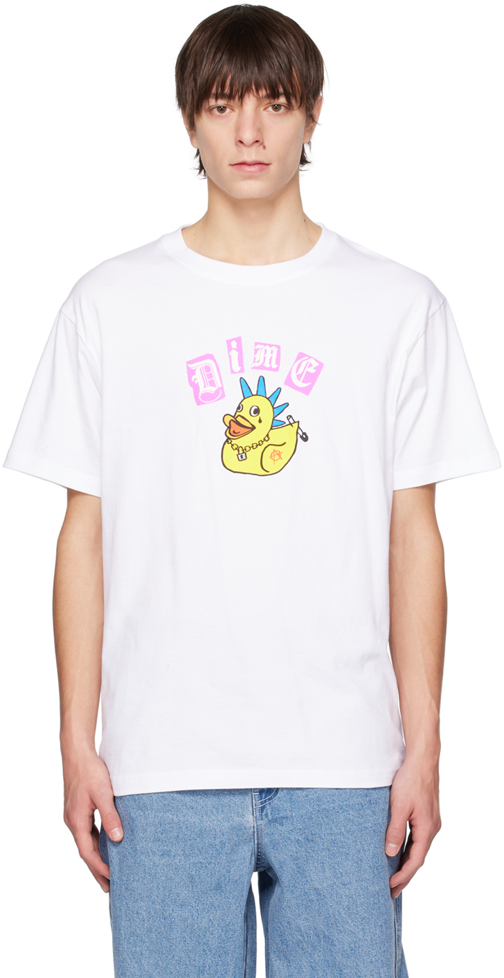Dime: White Rebel T-Shirt | SSENSE UK