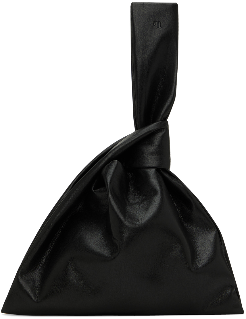 Nanushka: Black Jen Vegan Leather Clutch | SSENSE UK