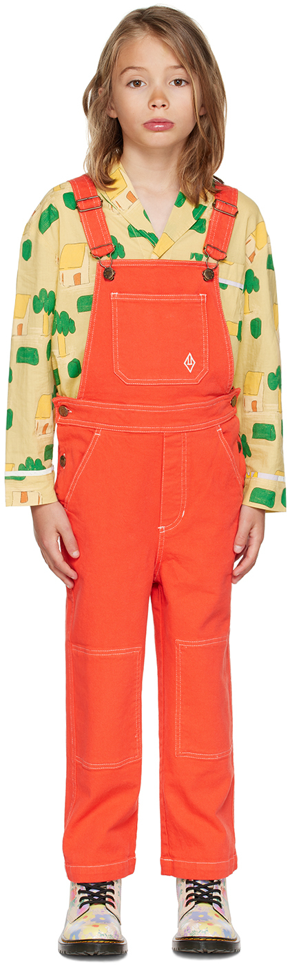 Kids Red Mule Overalls by The Animals Observatory | SSENSE UK