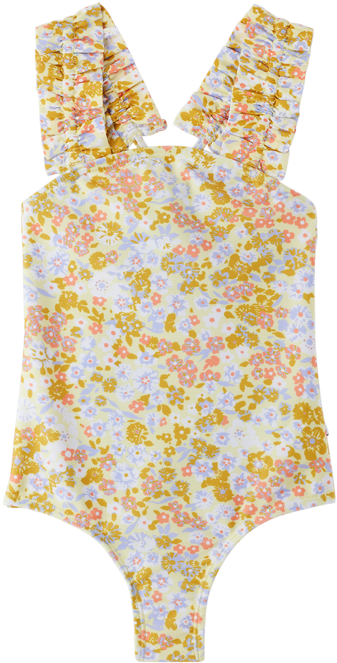 Kids Yellow Nitika One-Piece Swimsuit by Molo on Sale Kids Yellow Nitika One-Piece Swimsuit by Molo on Sale