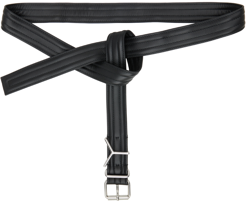 Y/Project: Black Wire Y Belt | SSENSE UK