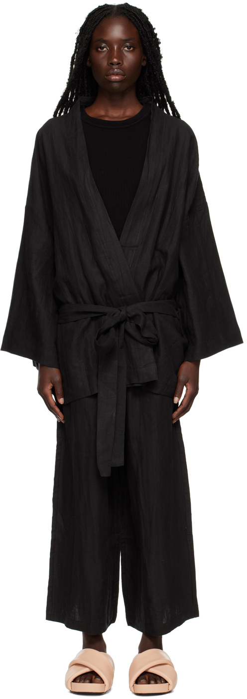 Deiji Studios: 黑色 The 01 睡衣套装 | SSENSE