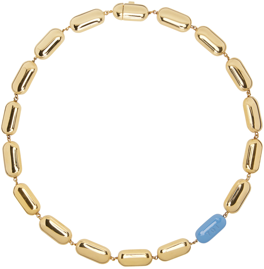 K.NGSLEY: SSENSE Exclusive Gold '701' Large Choker | SSENSE