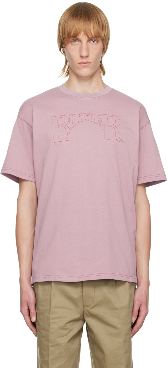 BUTLER SVC: SSENSE UK Exclusive Purple Contrast Arch T-Shirt | SSENSE