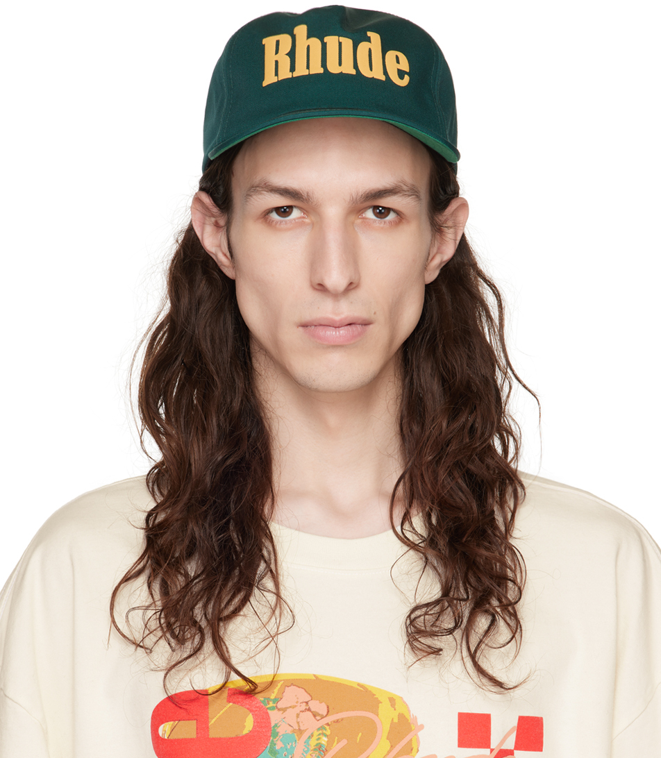 Rhude Green Logo Cap SSENSE Rhude Green Logo Cap SSENSE