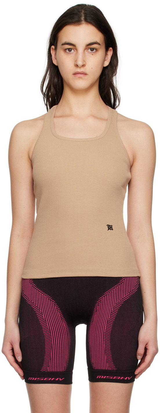 Biege 'The M' Tank Top by MISBHV on Sale