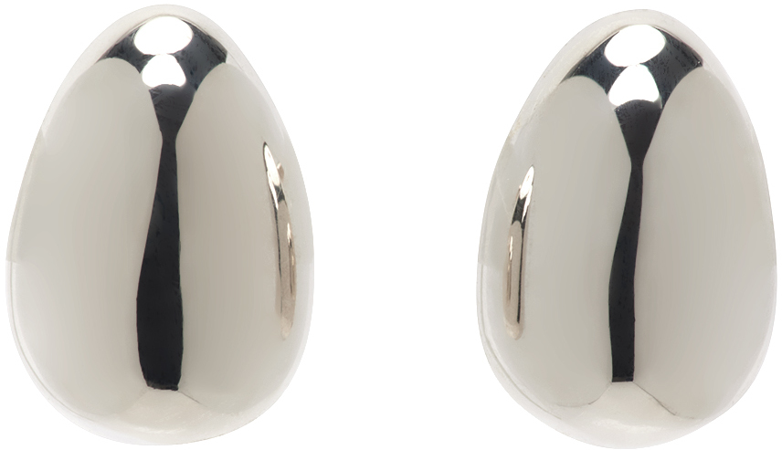 Sophie Buhai: Silver Tiny Egg Studs | SSENSE UK