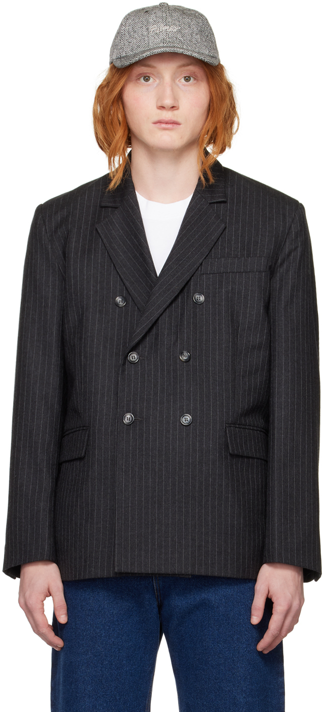 Palmes: Black Sports Blazer | SSENSE Canada