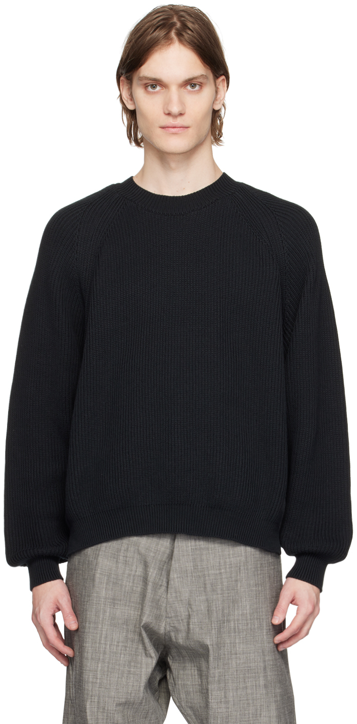 Jan-Jan Van Essche: Black O-Project Raglan Sweater | SSENSE UK