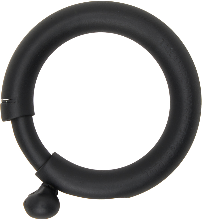 Black Spring Ring Clasp by TAKAHIROMIYASHITA TheSoloist. on Sale