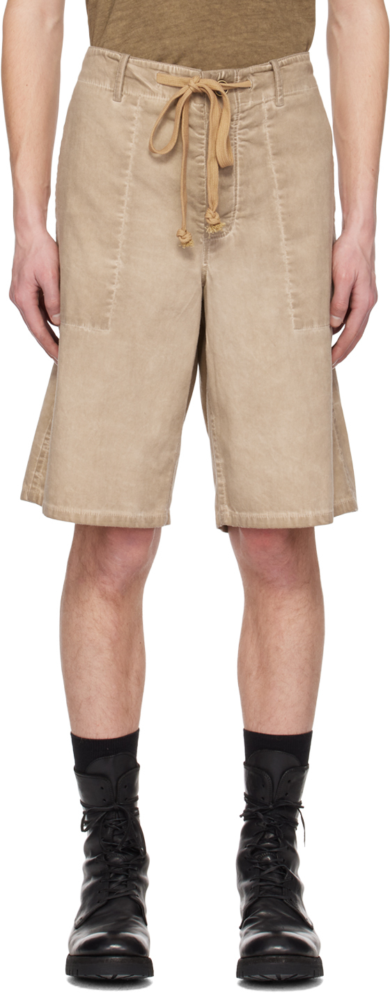 UMA WANG: Tan Joe Denim Shorts | SSENSE