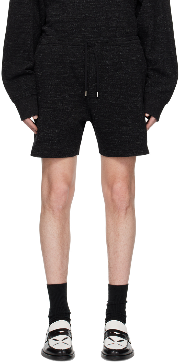 Black Drawstring Shorts by Schnayderman's on Sale