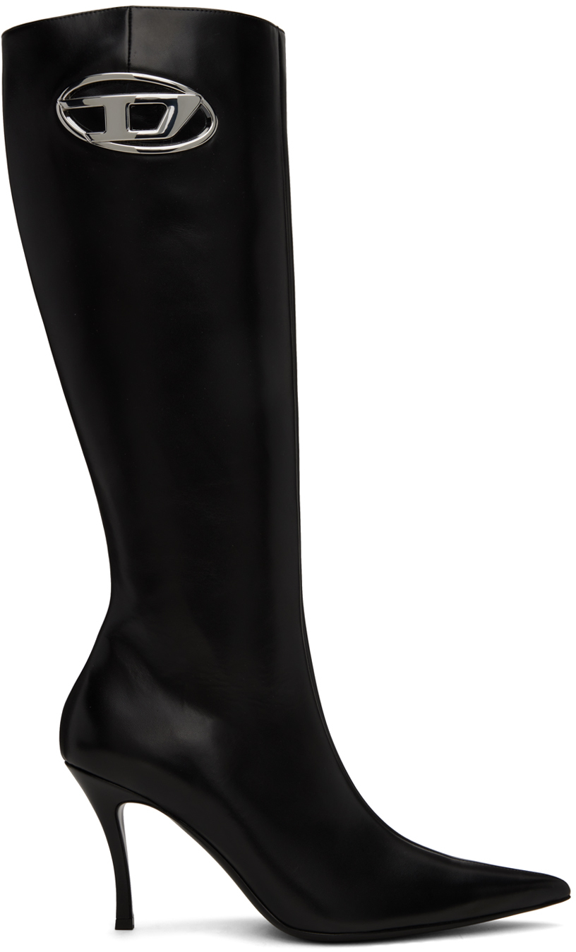 Diesel: Black D-Venus HBT Tall Boots | SSENSE