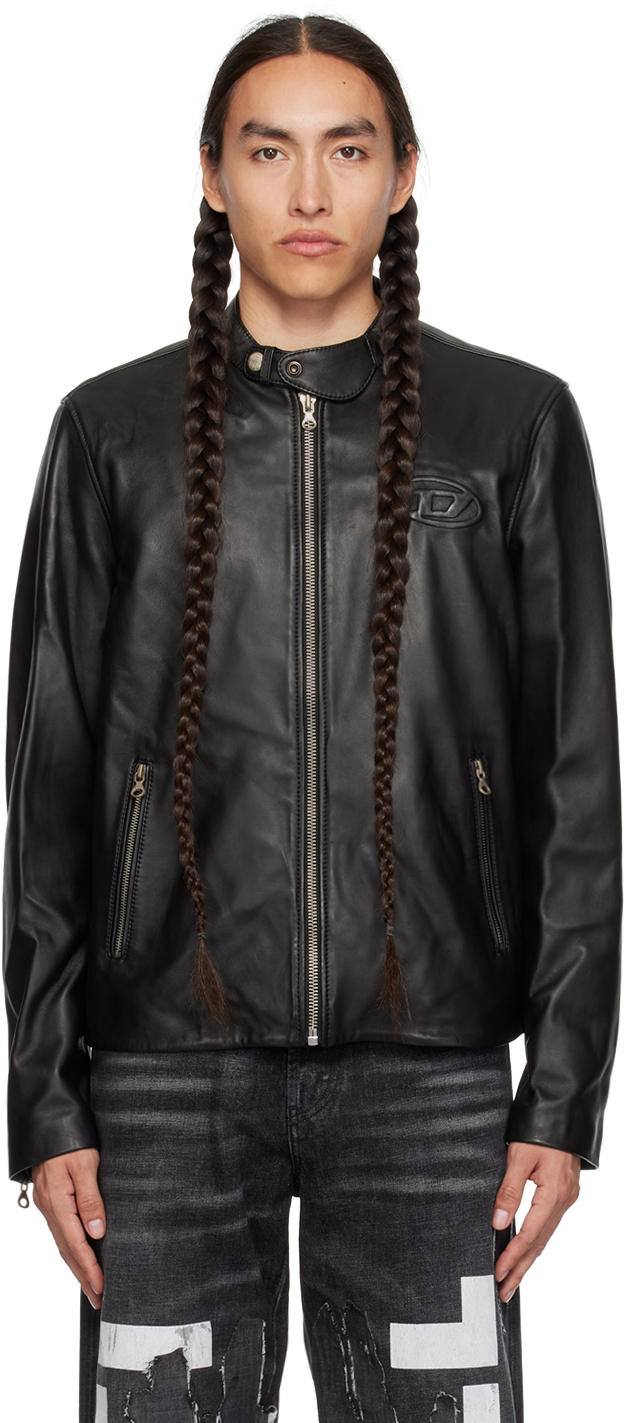 Diesel cracked-effect denim shirt jacket | Smart Closet
