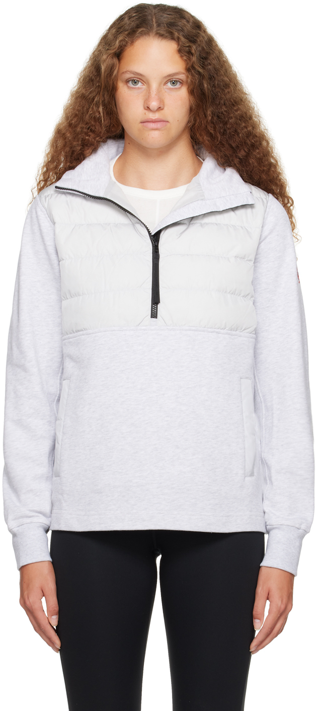 Canada Goose: Silver Muskoka Down Sweatshirt | SSENSE