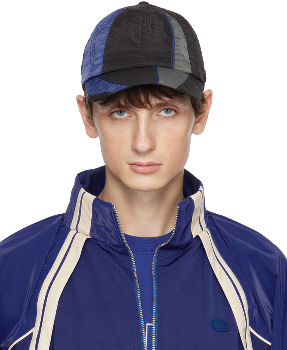 Black & Blue Paneled Cap by ADER error on Sale