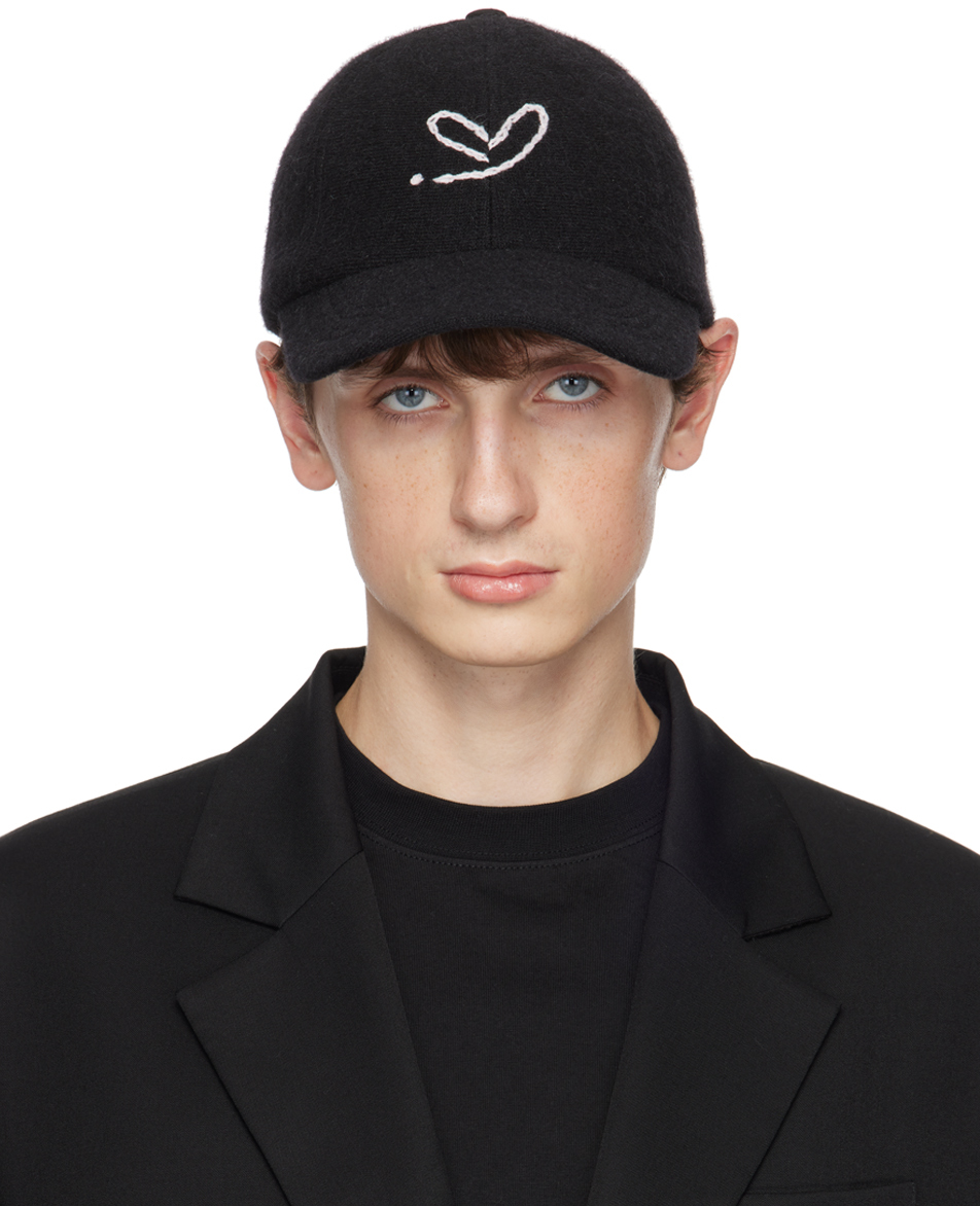 Ader Error Black Embroidered Cap Ssense 