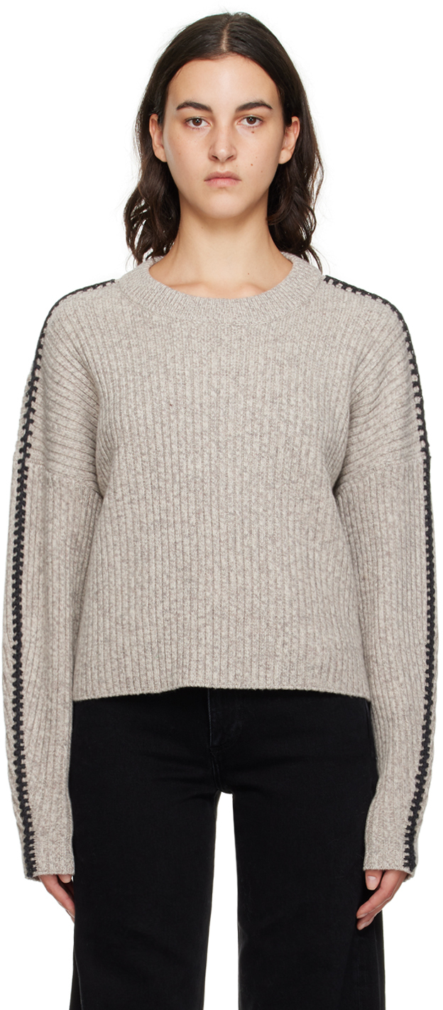 rag & bone: Pull Ingrid taupe | SSENSE France