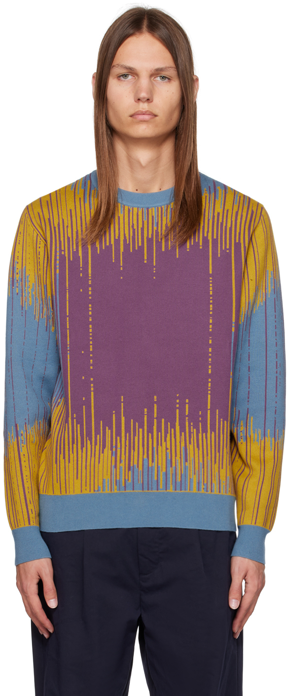 Multicolor Crewneck Sweater by Double Rainbouu on Sale