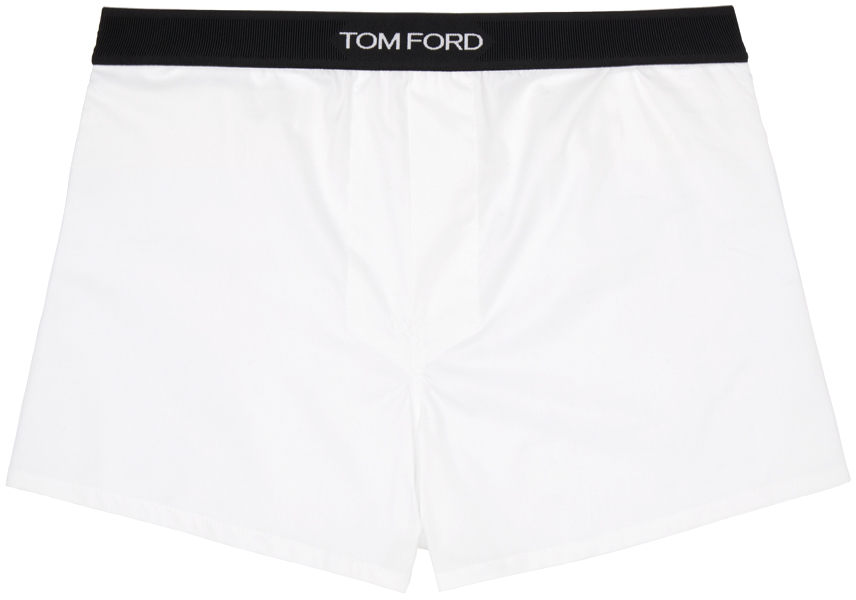 Tom Ford White Jacquard Boxer Briefs Ssense Uk