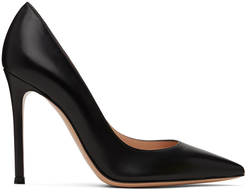Gianvito Rossi: Black Pointed Heels | SSENSE UK