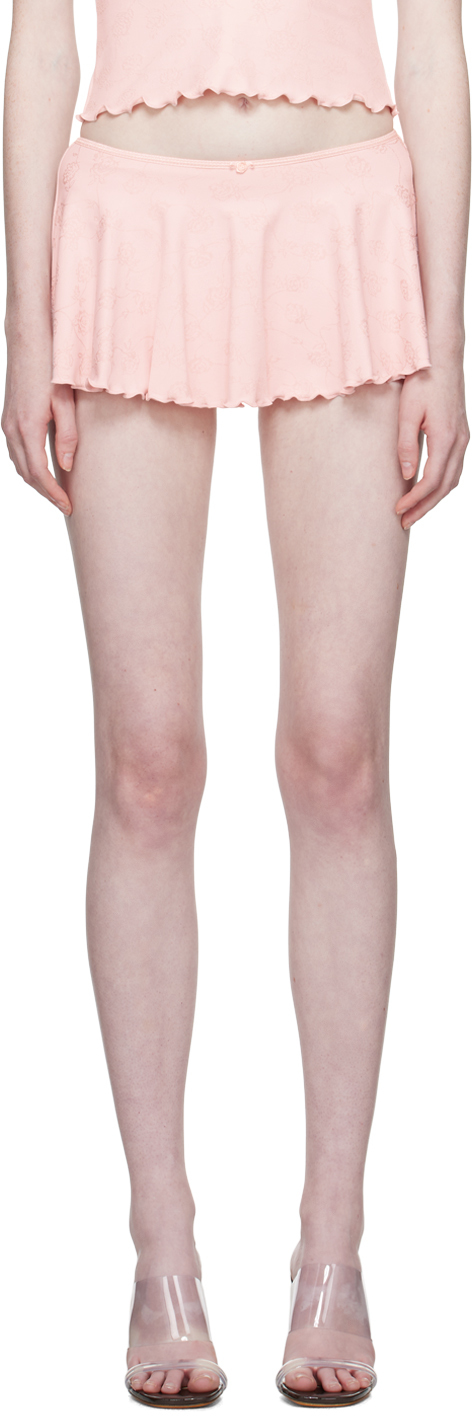 Frankies Bikinis: Pink Star Skort | SSENSE