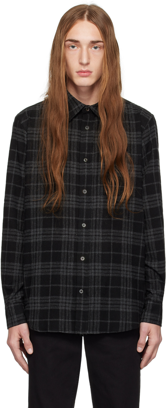 Black & Gray Algot Shirt by NORSE PROJECTS on Sale