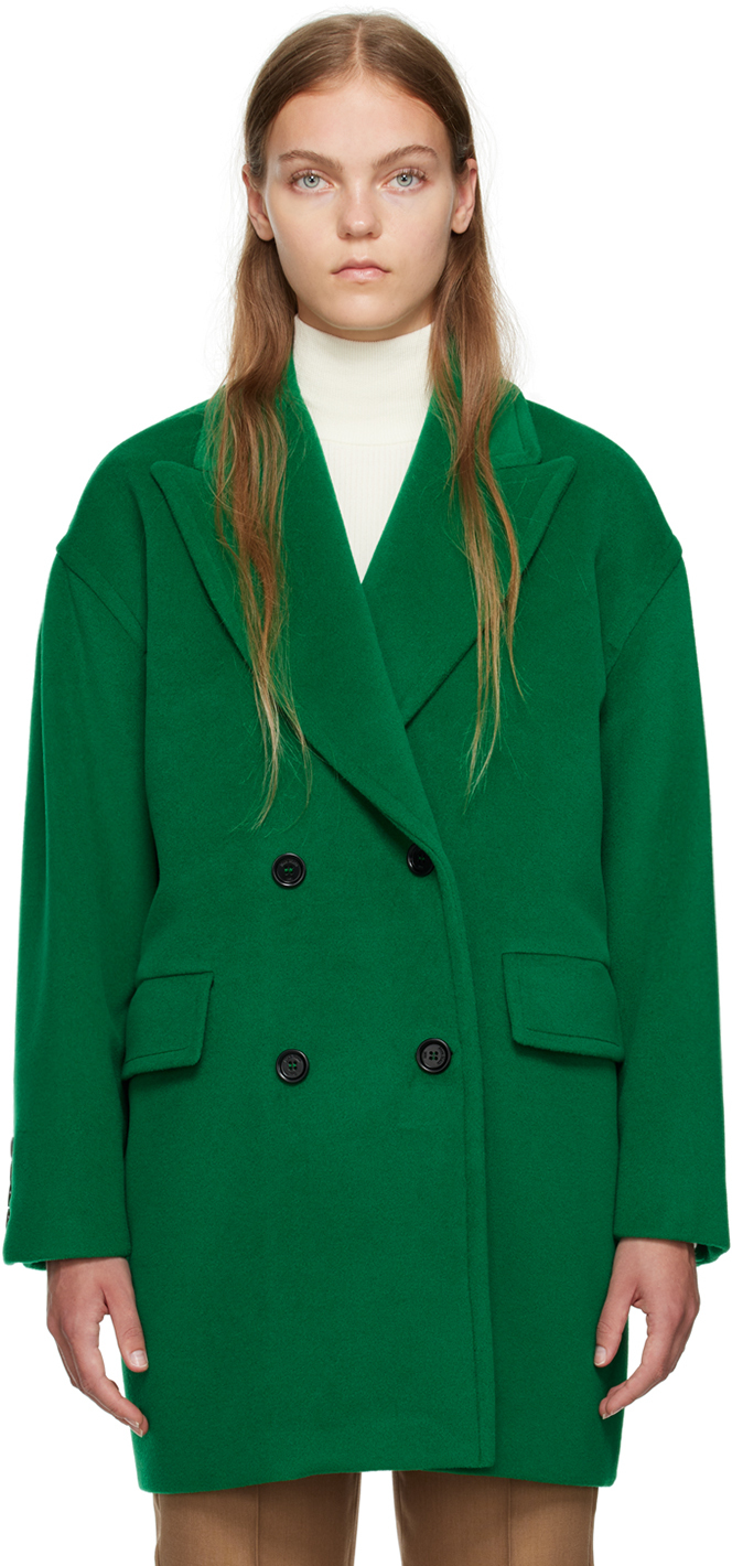 Blouson surdimensionné vert Max Mara en solde