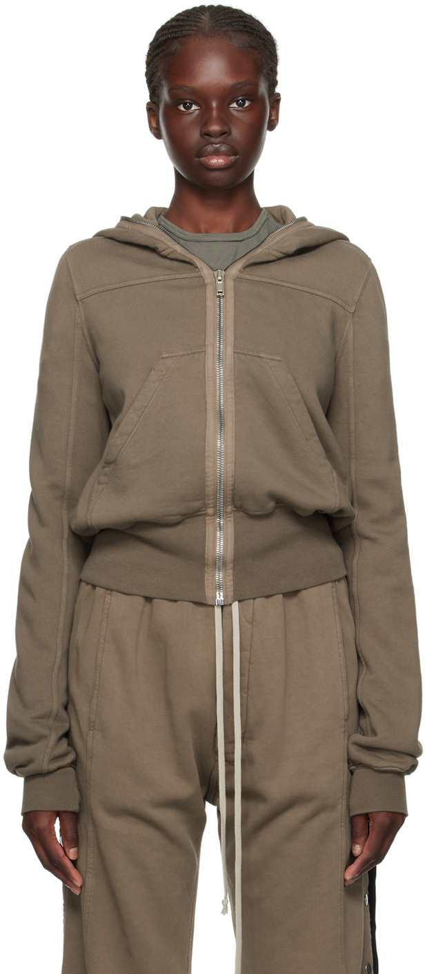 Gray Garment-Dyed Hoodie by Rick Owens DRKSHDW on Sale