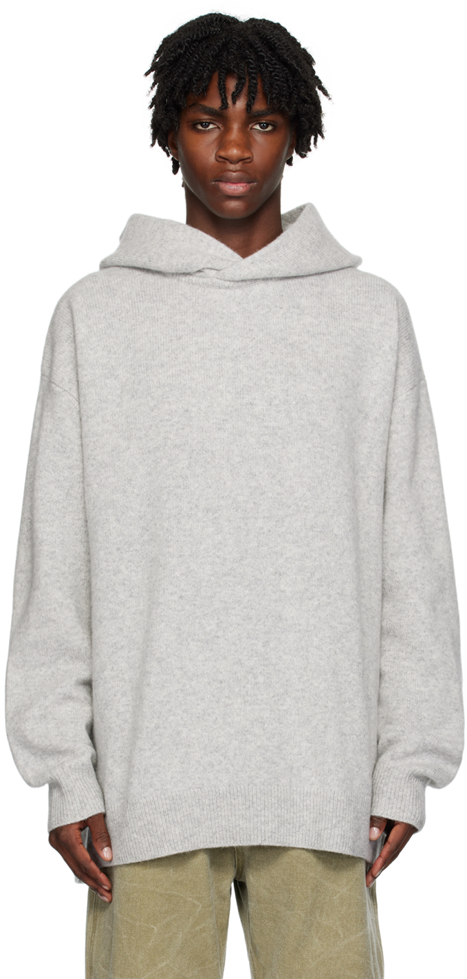 Pull à capuche décontracté gris Acne Studios en solde