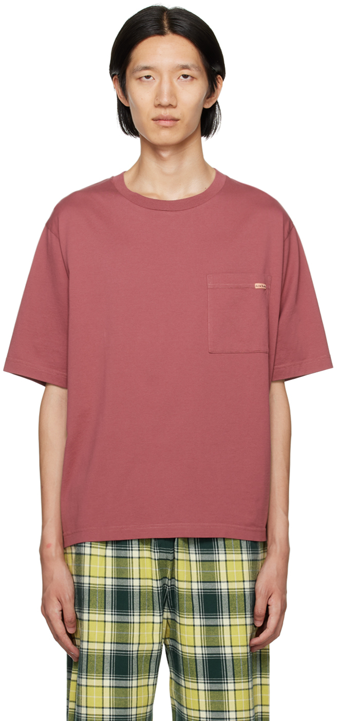 Acne Studios: Red Pocket T-Shirt | SSENSE Canada