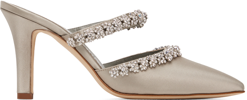 Chaussures à talon aiguille Vedadamu grises Manolo Blahnik en solde