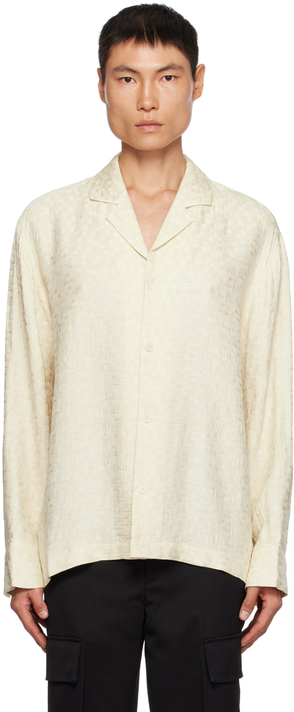 Off-White Patchwork Shirt by Róhe on Sale