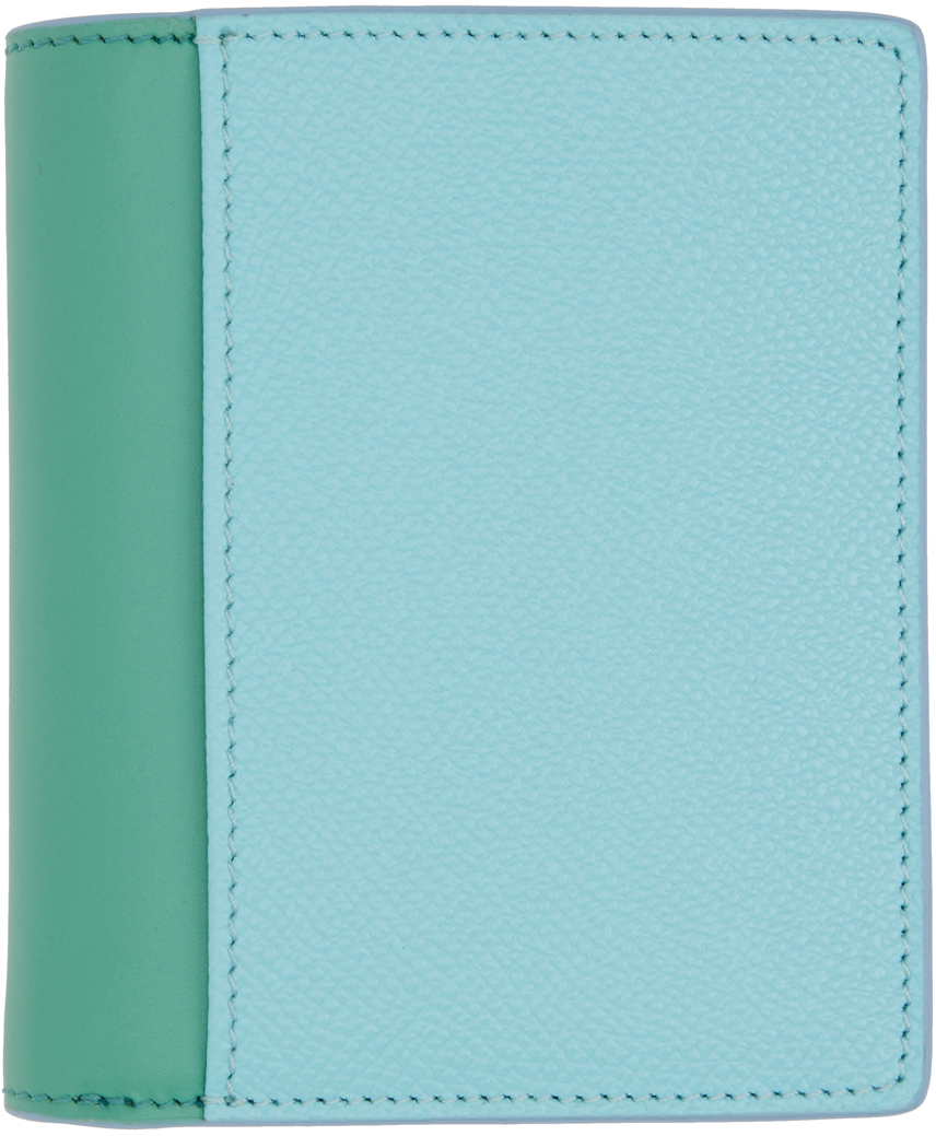 Blue & Green Four Stitches Wallet by Maison Margiela on Sale