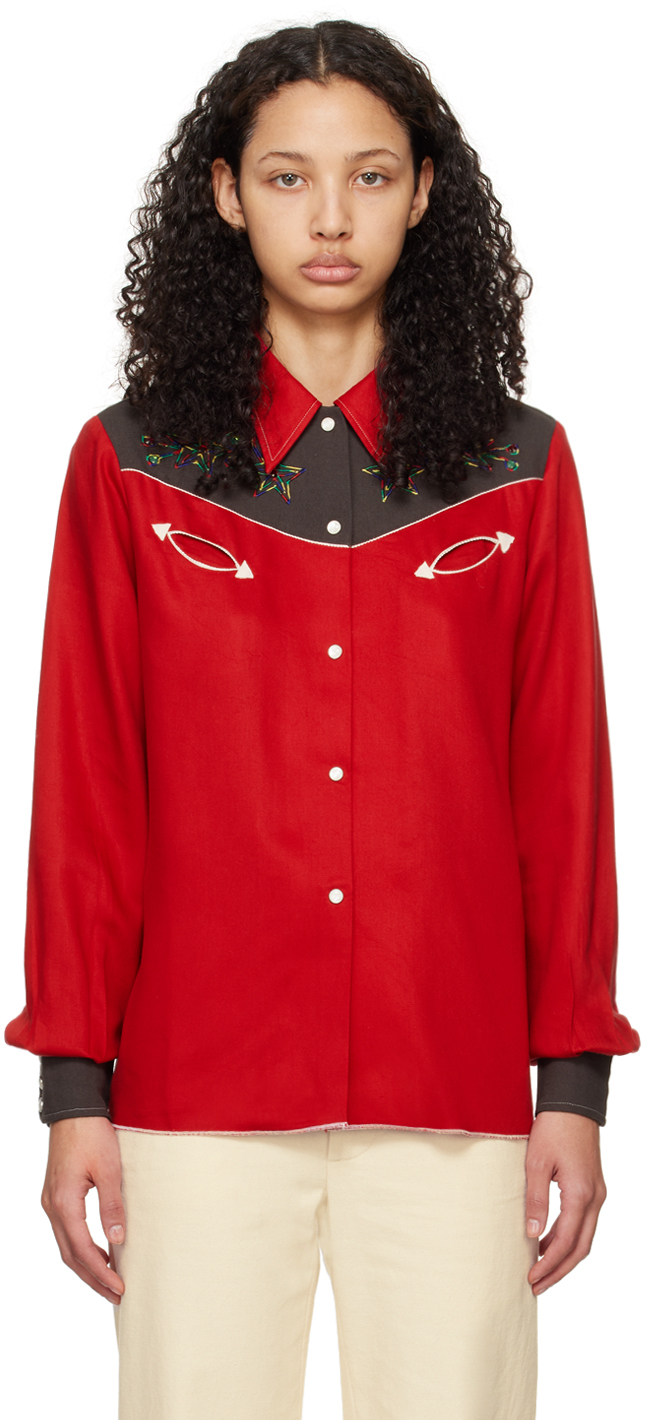 Bode: Chemise western rouge | SSENSE France