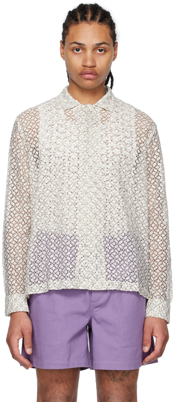 Bode: White Petal Shirt | SSENSE